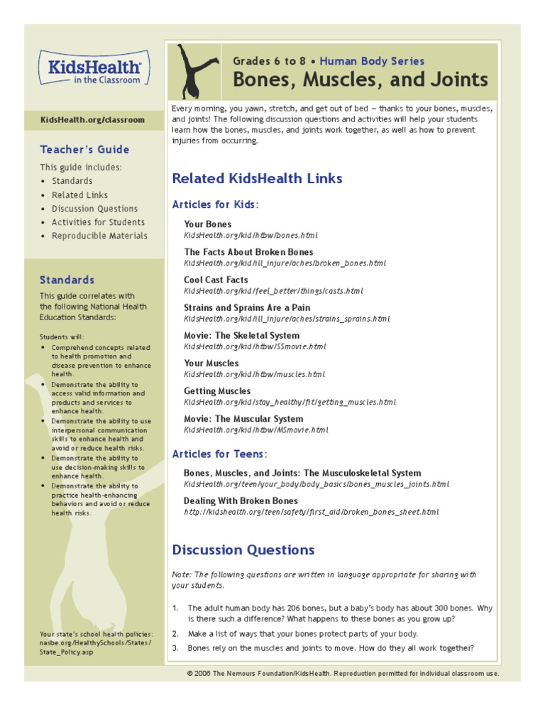 Dem Bones | PDF | Muscle | Human Musculoskeletal System