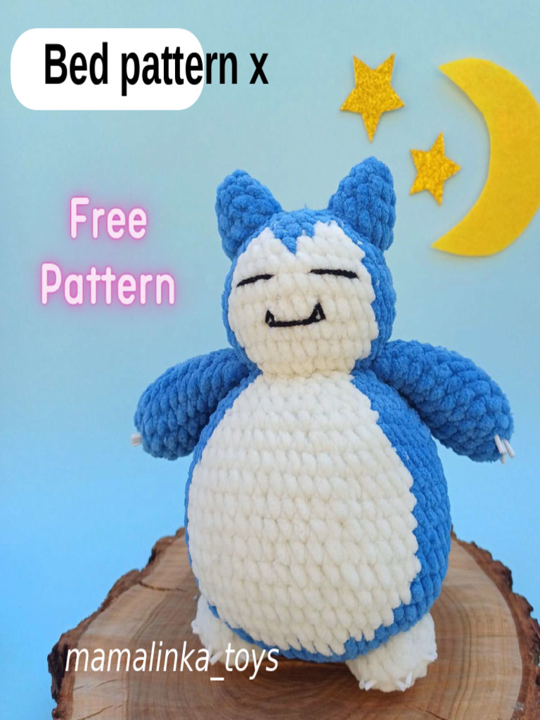 Free Plush Snorlax Crochet Amigurumi Pattern | PDF | Crafts | Textiles