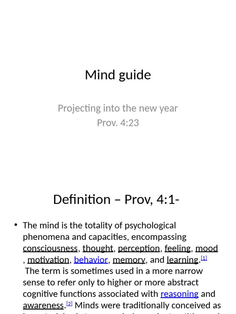 Mind Guide | PDF