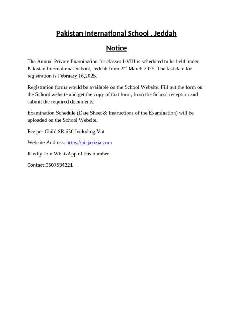 Notice Web Private | PDF