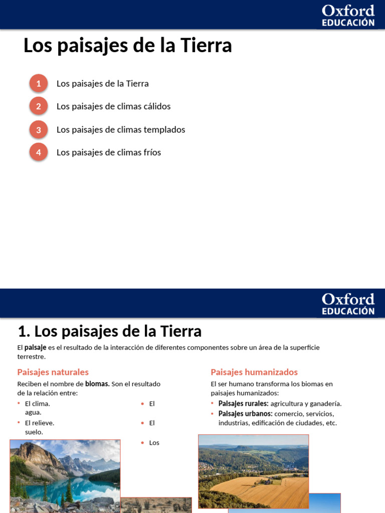 Tipos de paisajes en la Tierra | PDF | Selva | Sabana