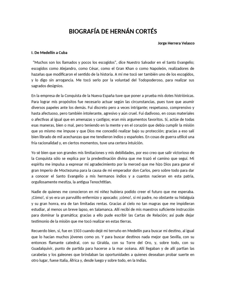 Biografía de Hernán Cortés 2 | PDF