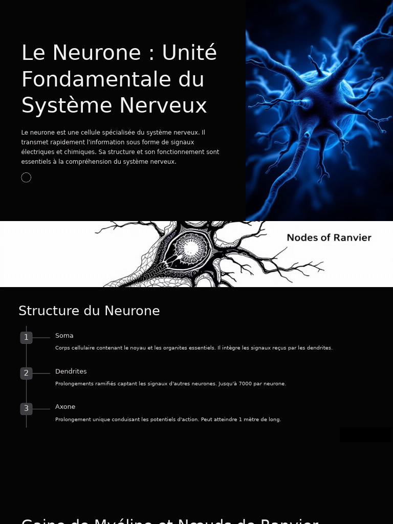 Le Neurone Unite Fondamentale Du Systeme Nerveux | PDF | Neurone | Axone
