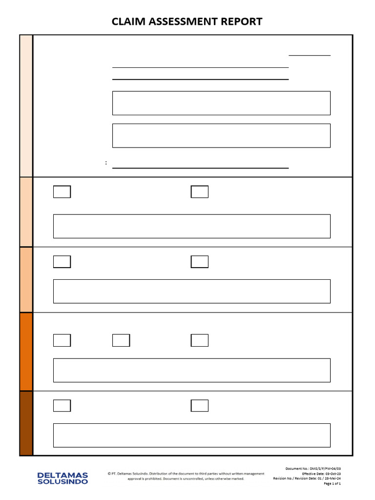 DMS-S-F-PM-04-03 Form Claim Assessment Report R1 | PDF