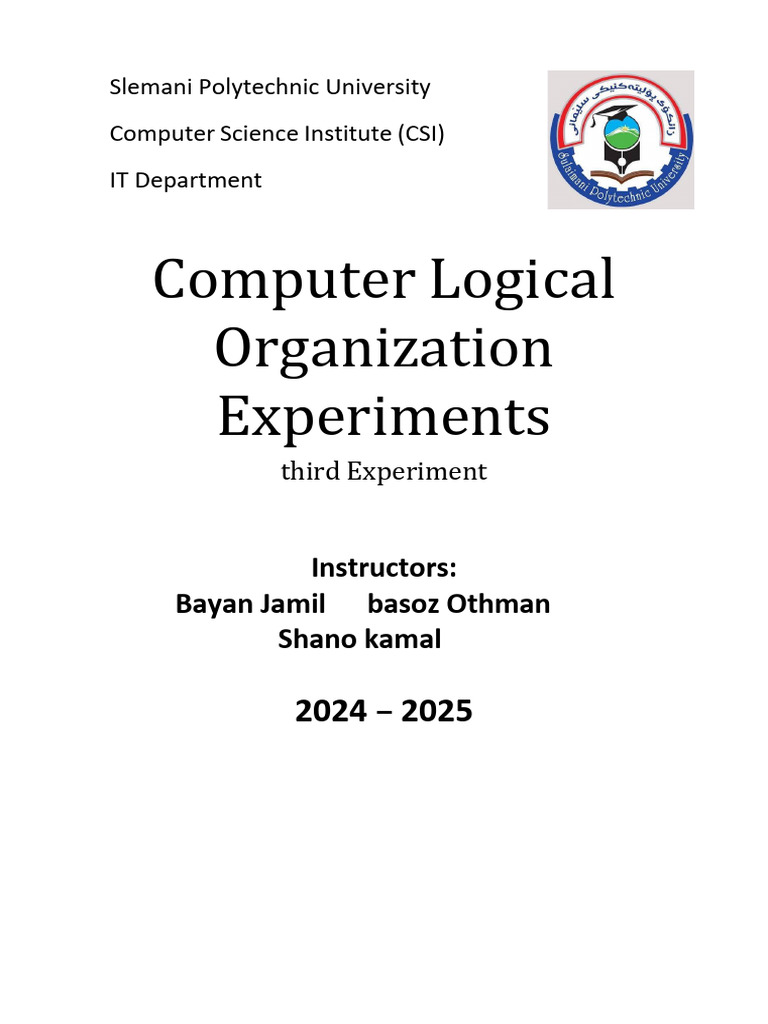 Computer Logical Organization Lab 3 | PDF | Binary Coded Decimal ...