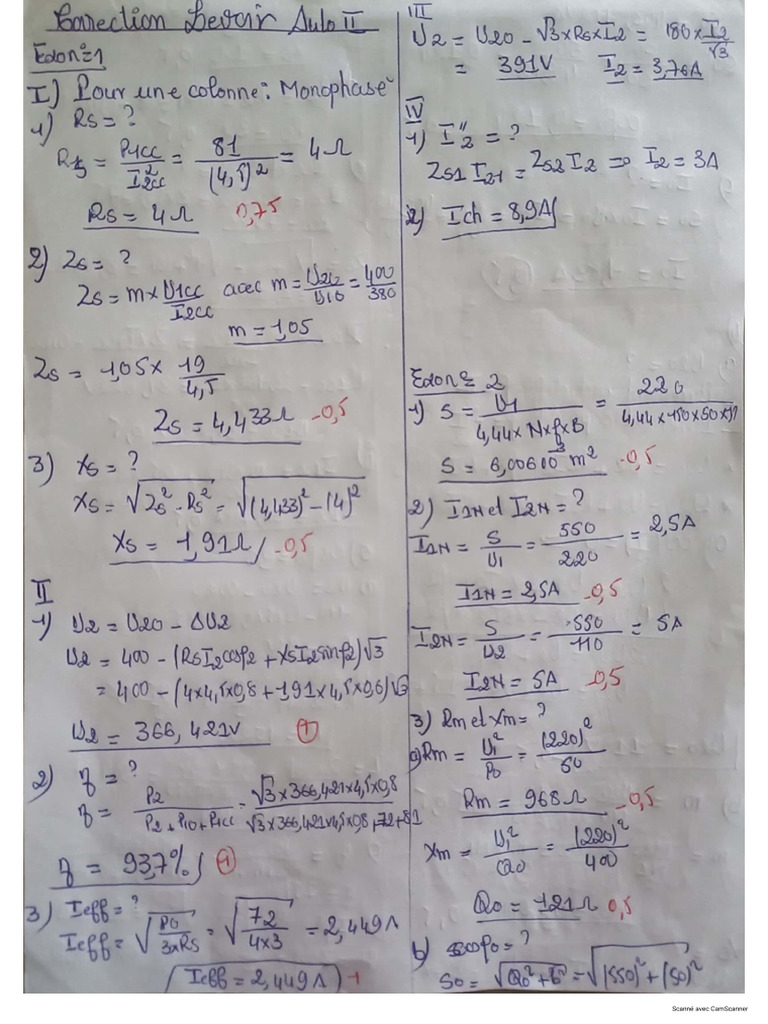Devoir Electro Technique 1 | PDF