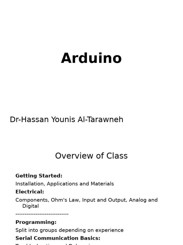 Arduino (Autosaved) | PDF | Arduino | Electrical Resistance And Conductance