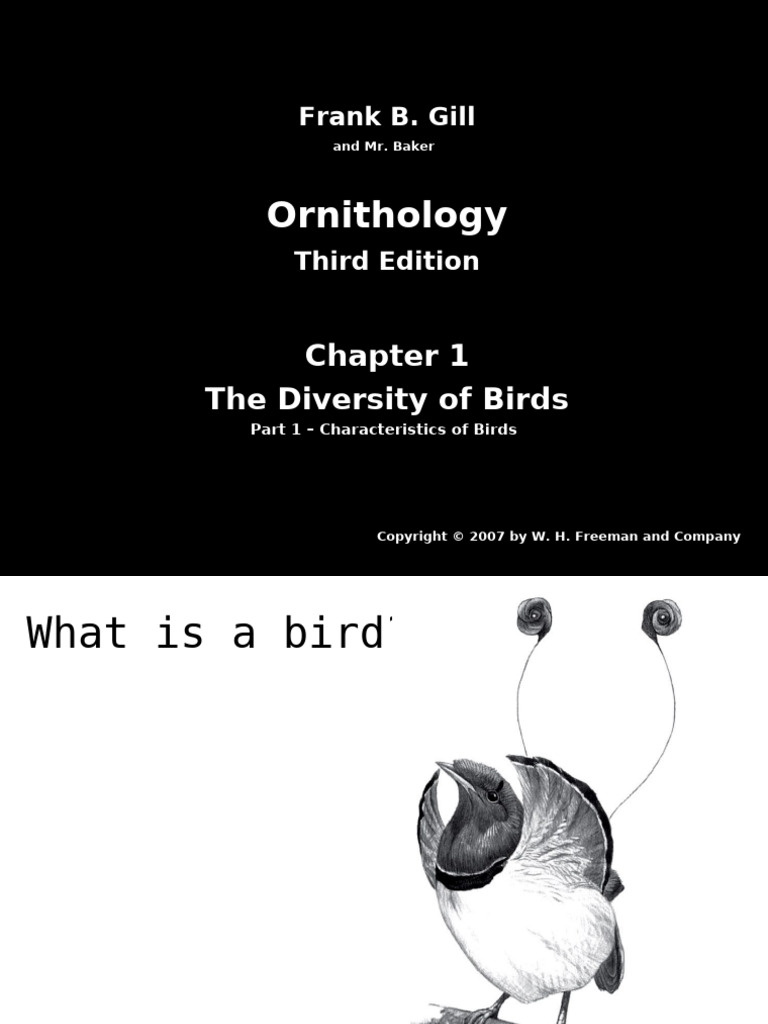 CH 1 PT 1 - Characteristics of Birds (1) Gill - Sunapee | PDF | Birds ...