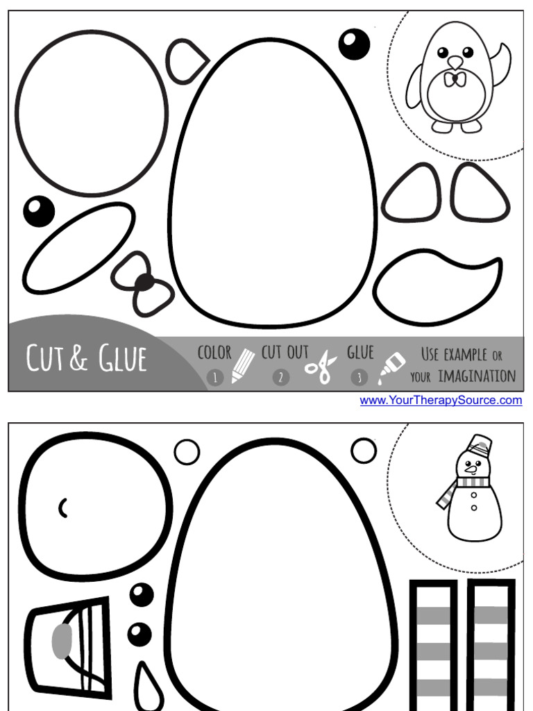 Color Cut Glue For Winter | PDF