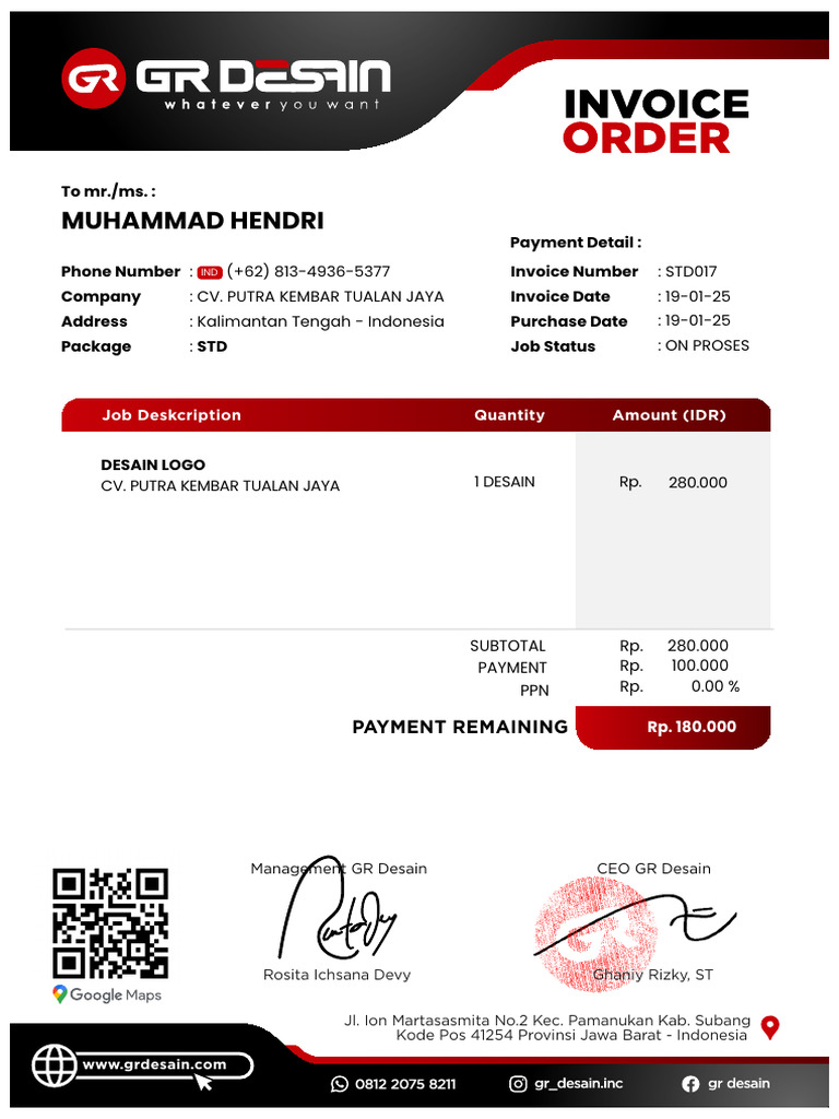 Bp. M. Hendri (CV. Putra Kembar Tualan Jaya) | PDF