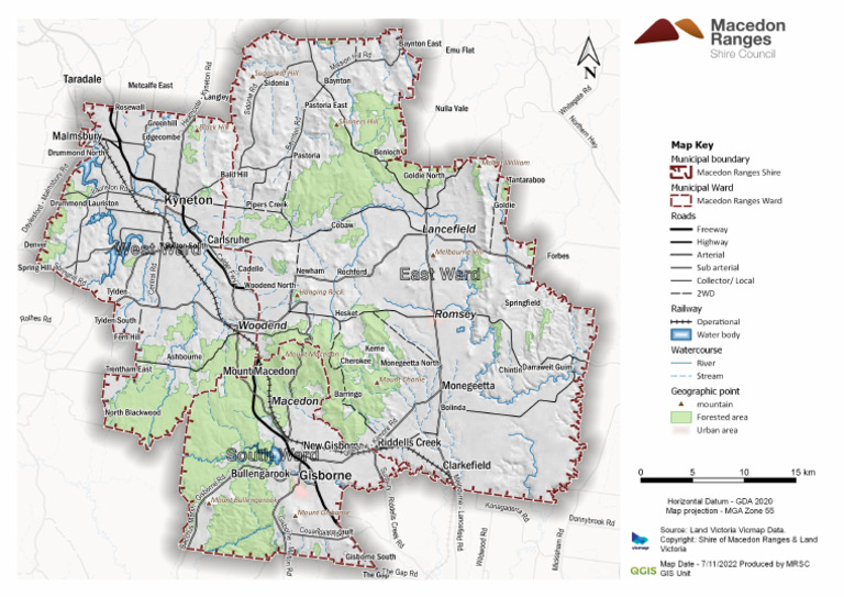 Macedon Ranges Shire Ward Boundaries Map | PDF