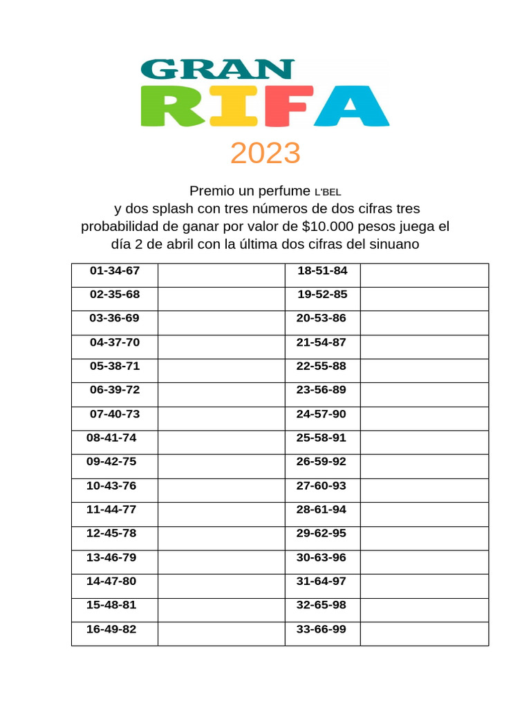 rifa 2023 | PDF