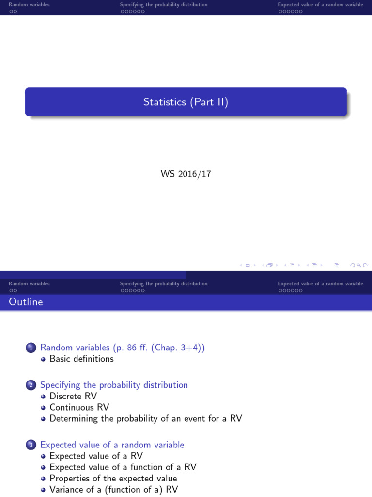 Random Variables and Distributions | PDF | Probability Distribution | Random Variable