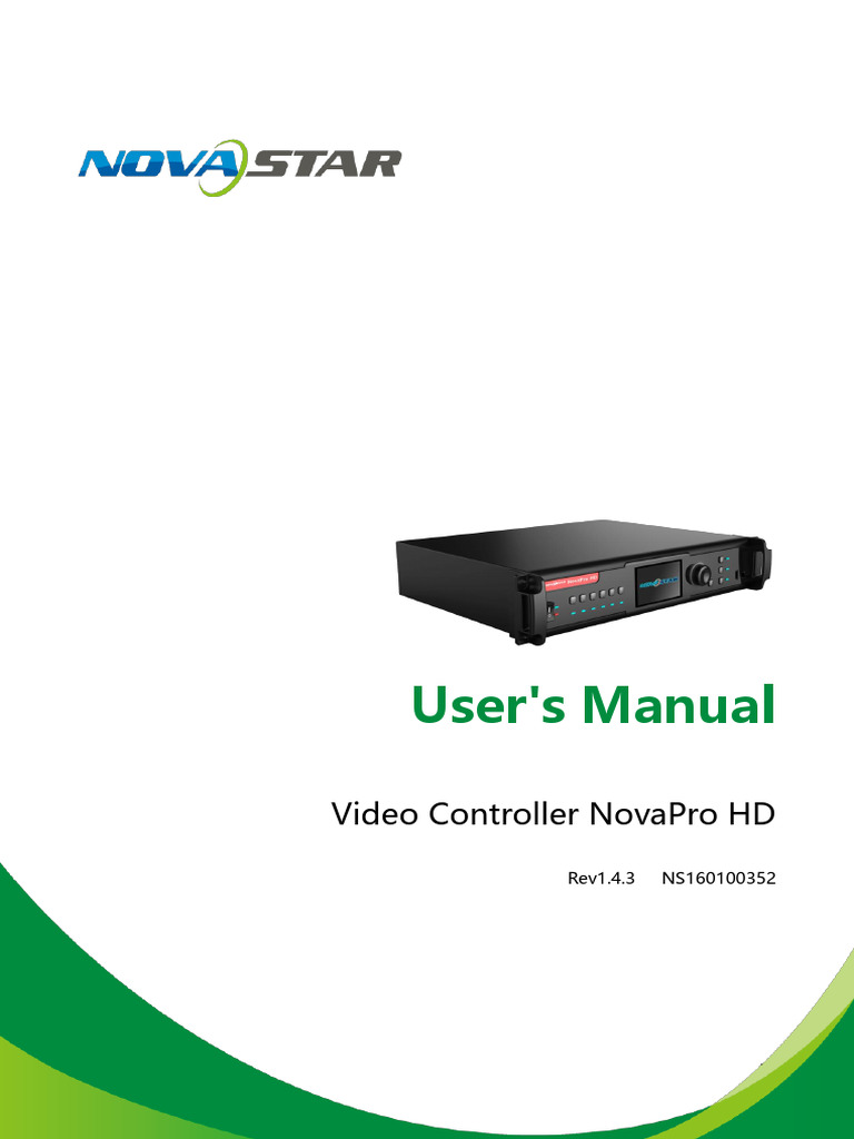 NovaPro HD Web Interface Guide | PDF | Hdmi | Display Resolution