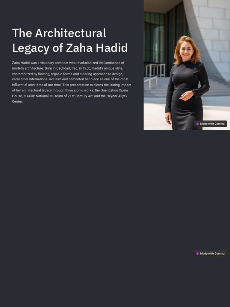 The-Architectural-Legacy-of-Zaha-Hadid (1) | PDF | The Arts