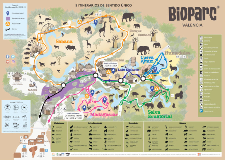 Plano Provisional Bioparc 5 Itinerarios 2020 | PDF