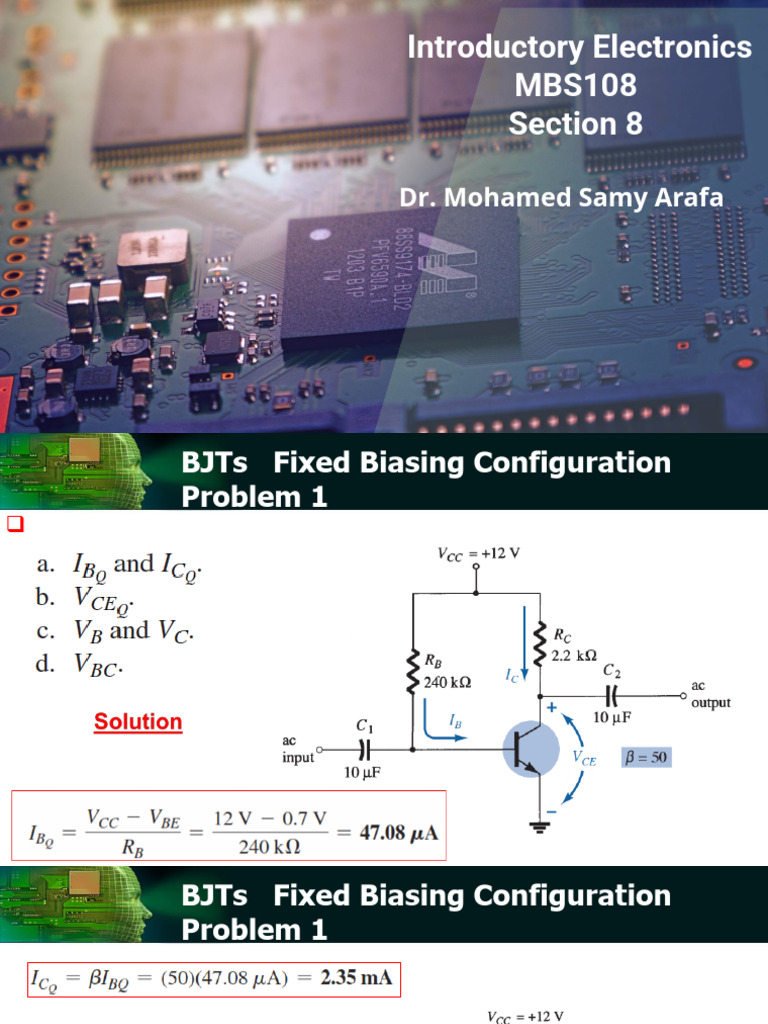 BJT Biasing Configurations and Problems | PDF | Bipolar Junction Transistor | Amplifier
