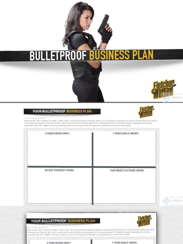Bulletproof Business Plan Fillable | PDF | Sales | Business