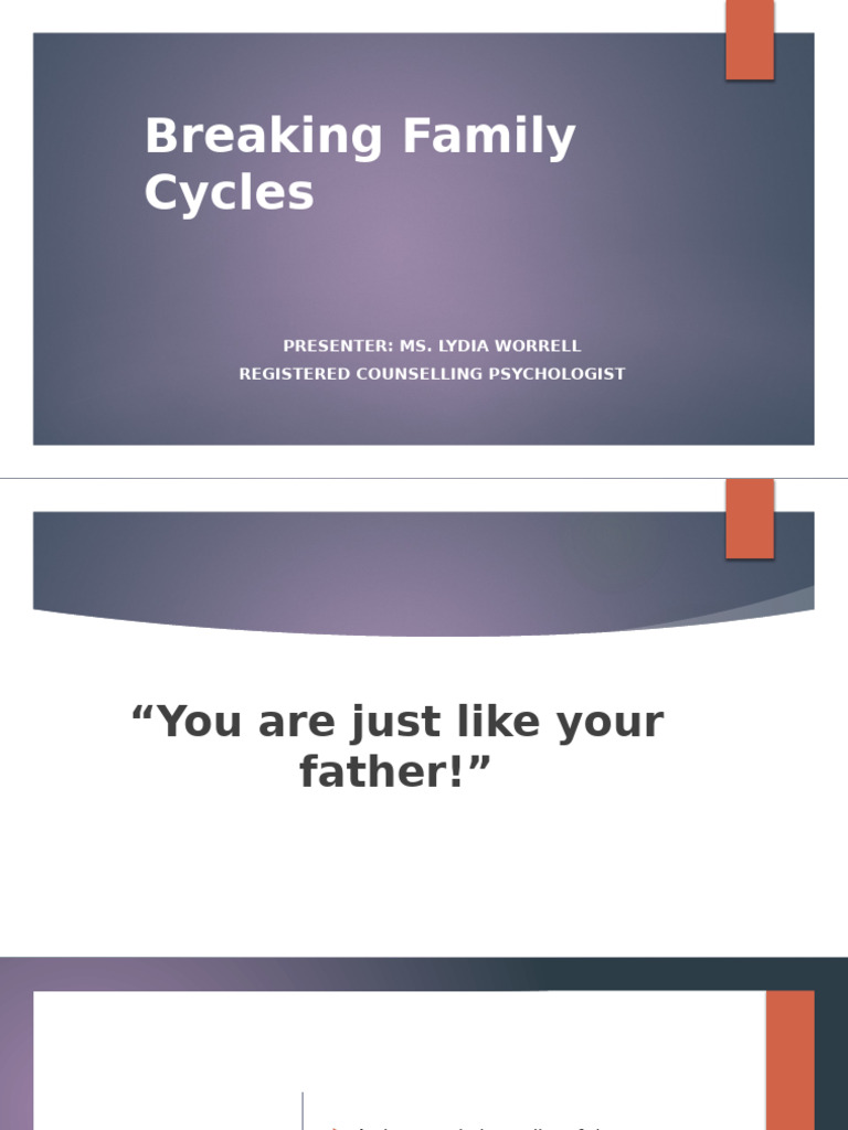 Breaking Unhealthy Family Patterns | PDF | Family | Intimate Relationships