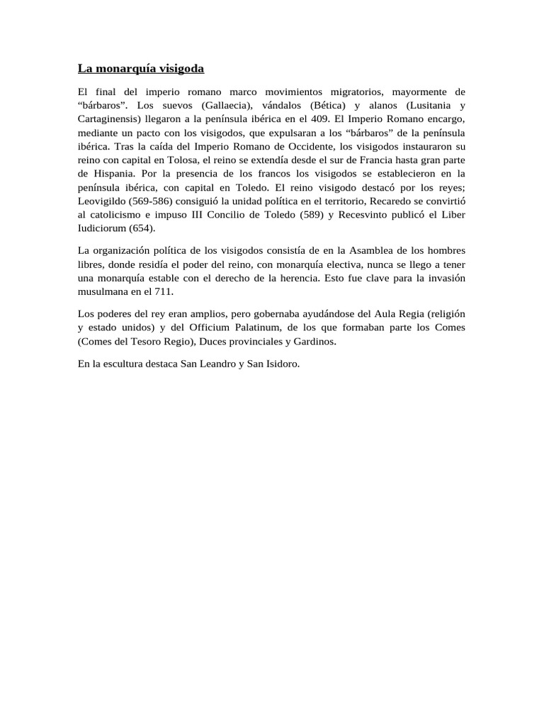 La Monarqui Visigoda | PDF