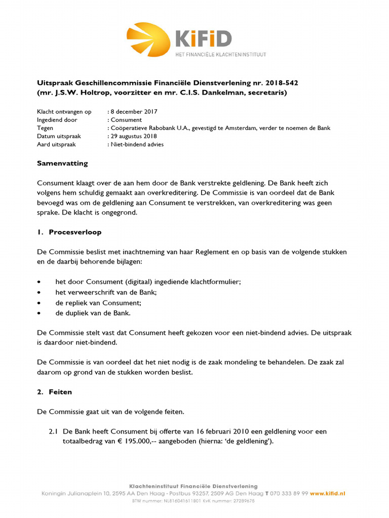 Overkreditering Korter Dan 3 Jaar Ondernemer | PDF