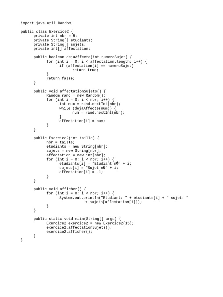 Exercice2.java | PDF
