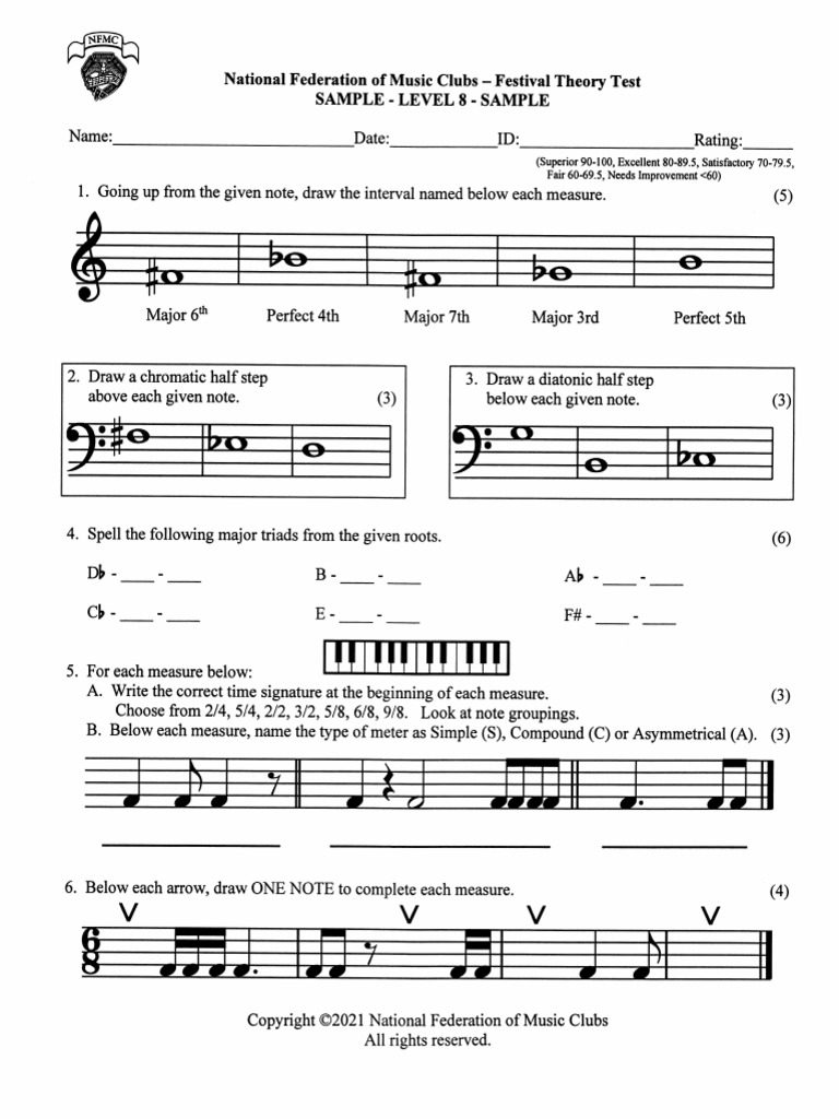 NFMC TT 8 Sample Final | PDF