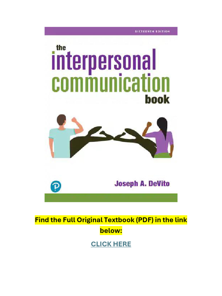 Interpersonal Communication Essentials | PDF | Communication ...