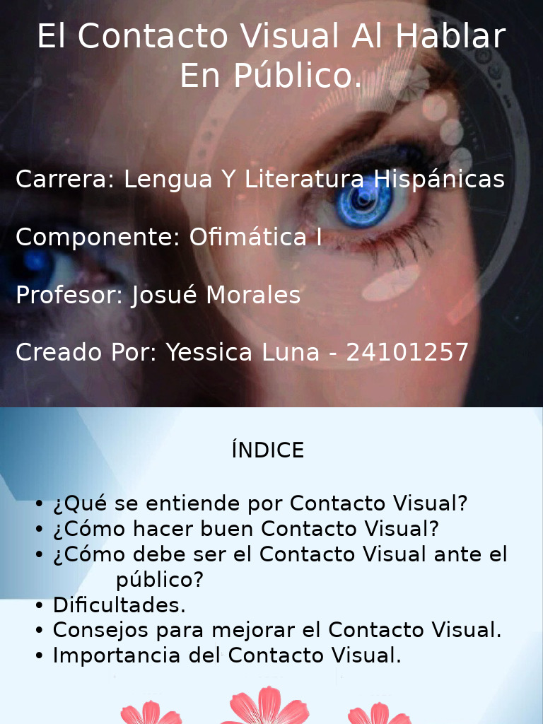 El Contacto Visual.pptx_20240611_120827_0000 | PDF | Sicología