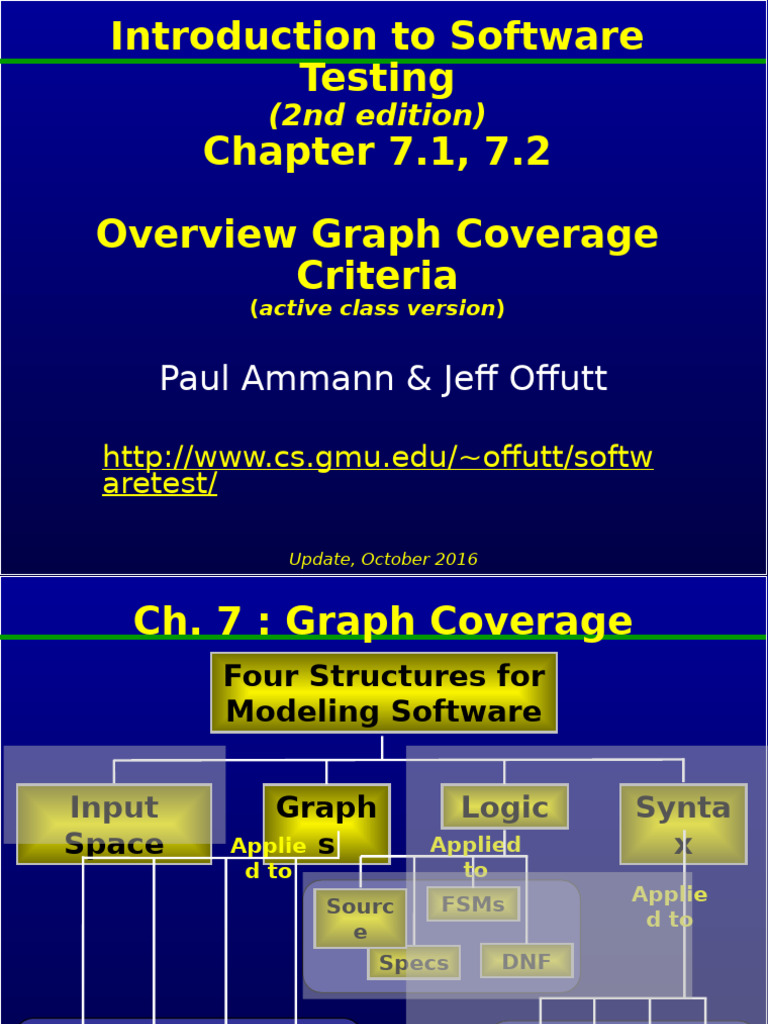 Ch07 1 2 overviewGraphCoverage Active | PDF | Vertex (Graph Theory) | Mathematical Logic