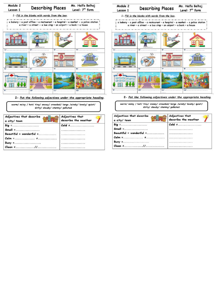 3 - Describing Places (Pioneer) | PDF