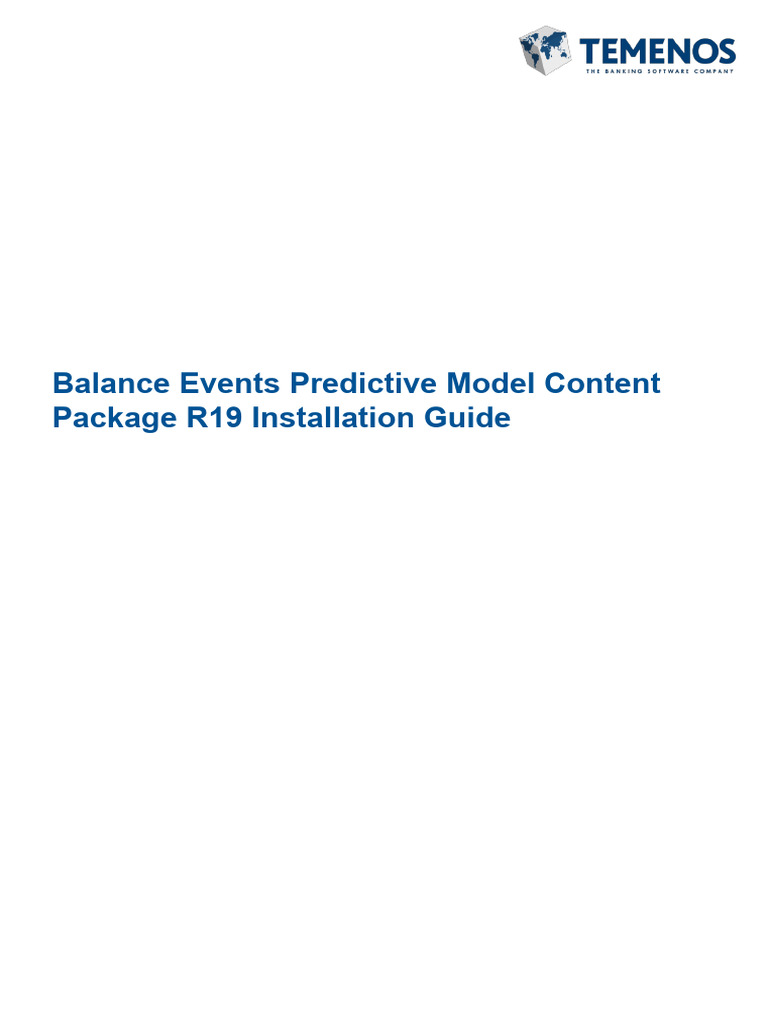 Balance Events Predictive Model Content Package Installation Guide v19.00 | PDF | Analytics ...