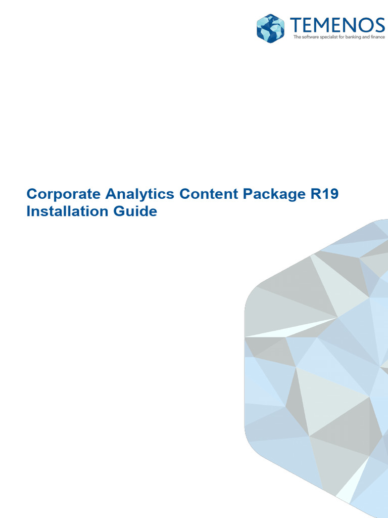 Corporate Analytics Content Package Installation Guide v19.00 | PDF | Installation (Computer ...