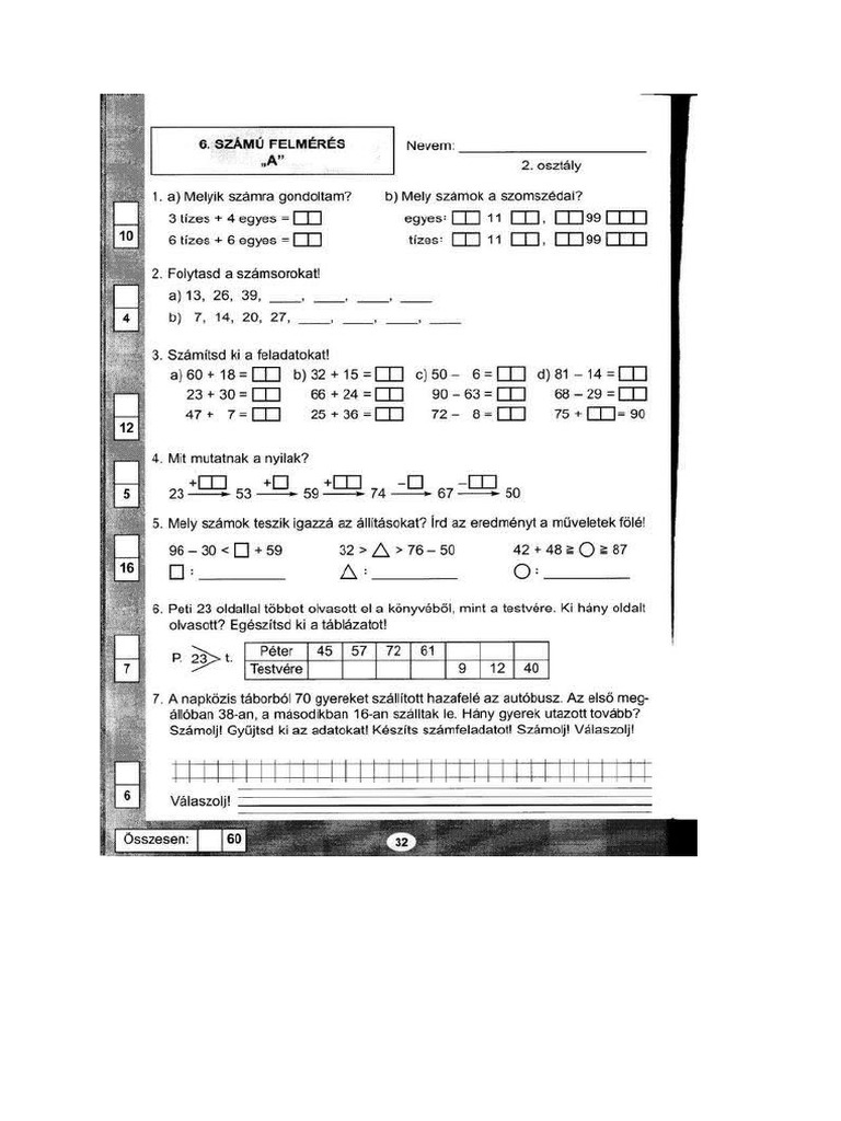 Matek 2. Osztály | PDF