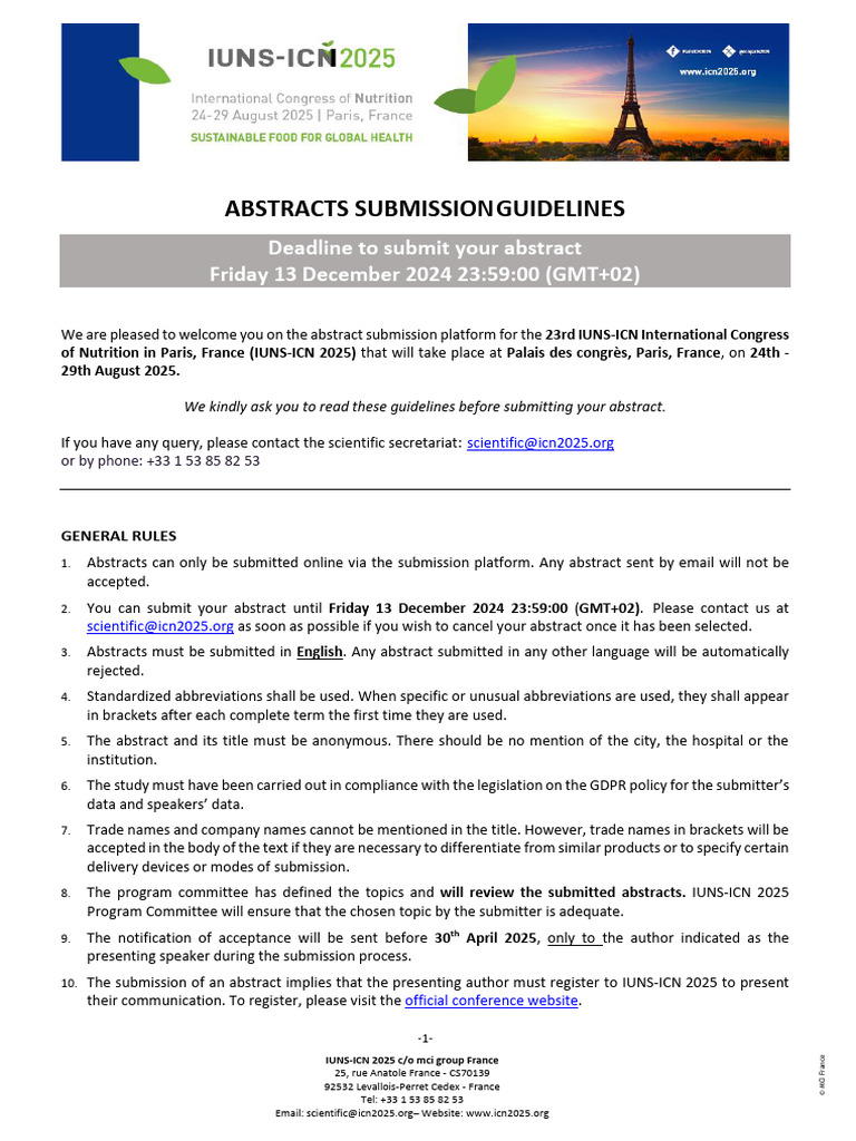 25ICN - Submission Guidelines Abstracts | PDF | Computing