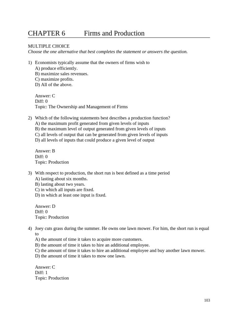 tbch06 | PDF | Production Function | Business