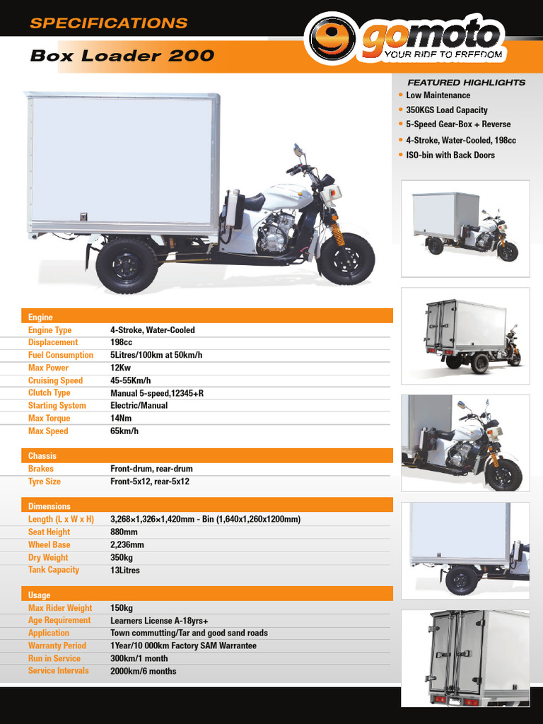 Box Loader 200: Specs & Features | PDF