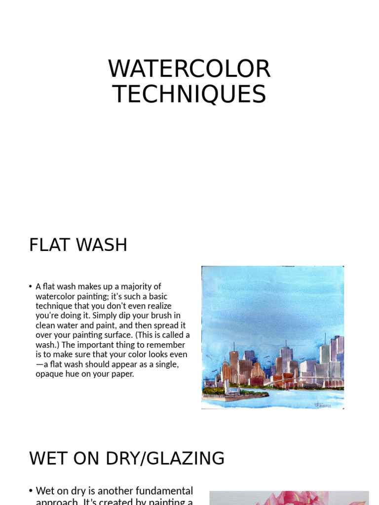 Essential Watercolor Techniques Guide | PDF | Paint | Paintings