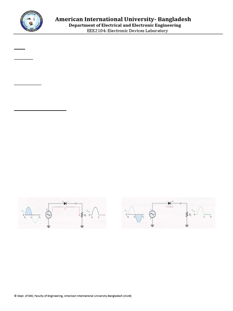 Device Exp 2 Student Manual | PDF | Rectifier | Diode