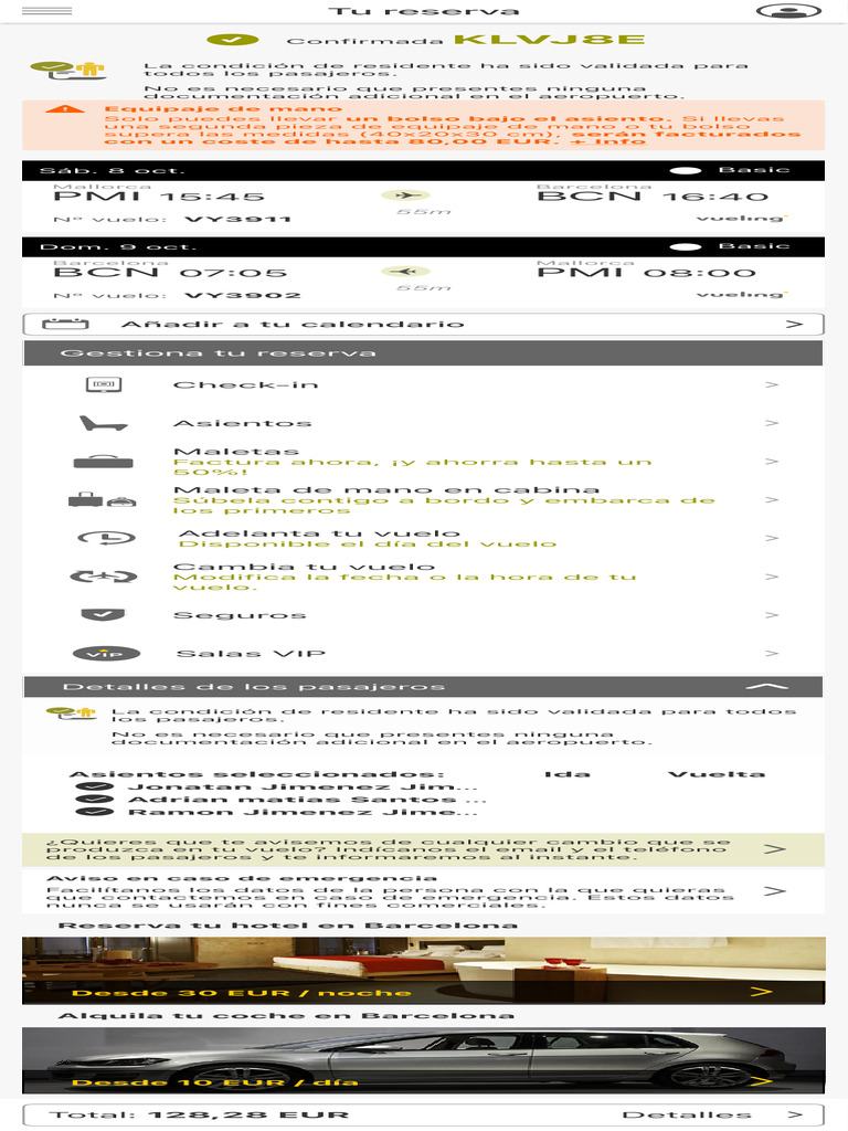 httpsm.vueling.comMyBookingsItinerary | PDF | Aviación | Transporte