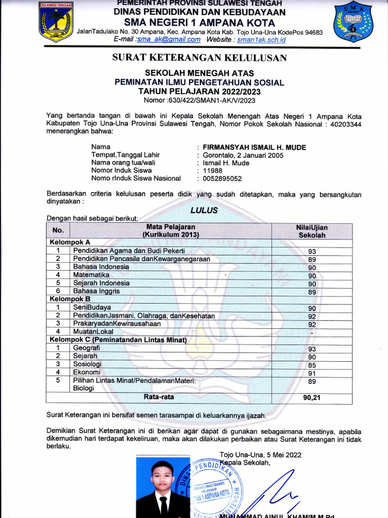 Contoh SKL 2023 | PDF