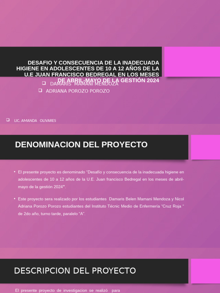 Desafio y Consecuencia de La Inadecuada Higiene | PDF | Especialidades ...