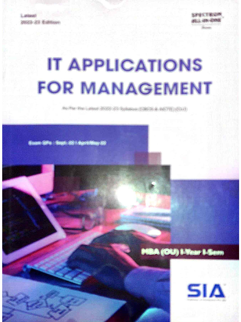 IT Applications For Management Sia Material PDF | PDF