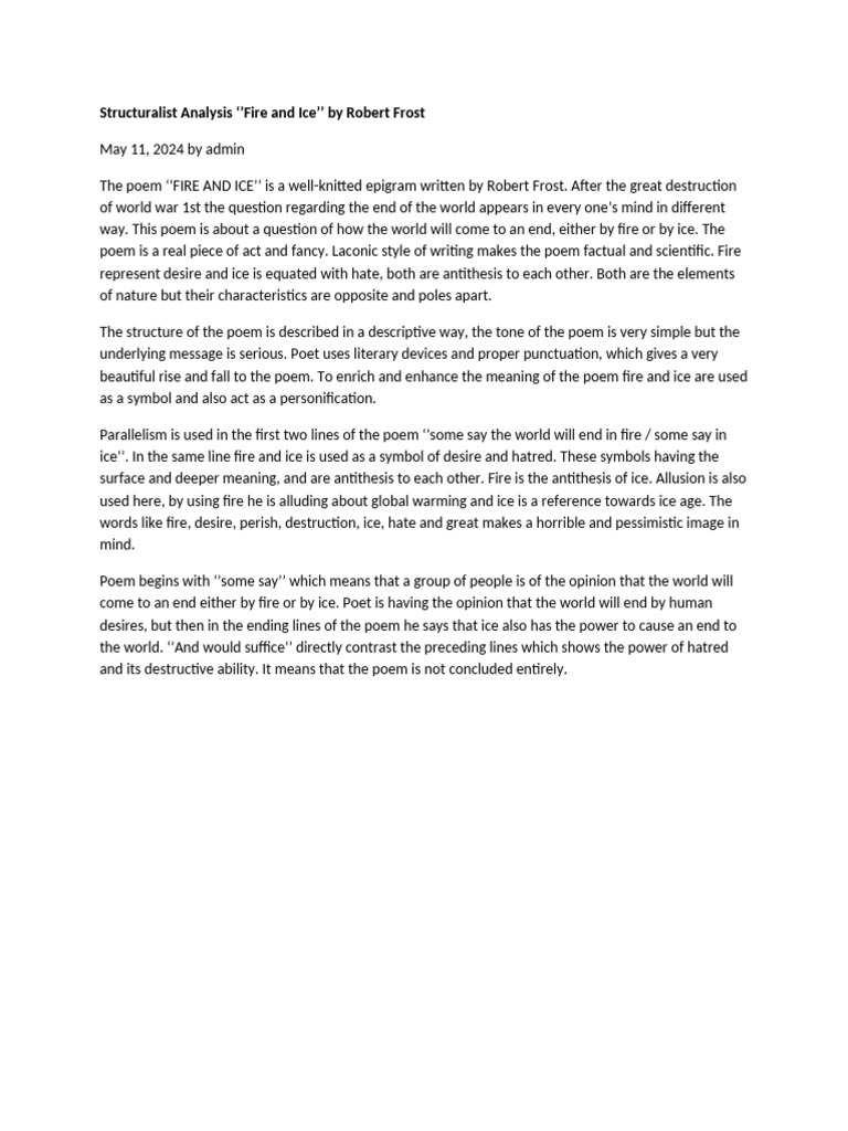 Structuralist Analysis | PDF