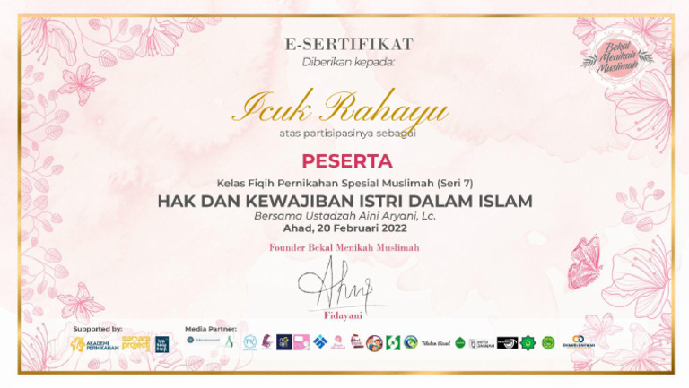 Sertifikat Fiqih Pernikahan 7 - Icuk Rahayu | PDF