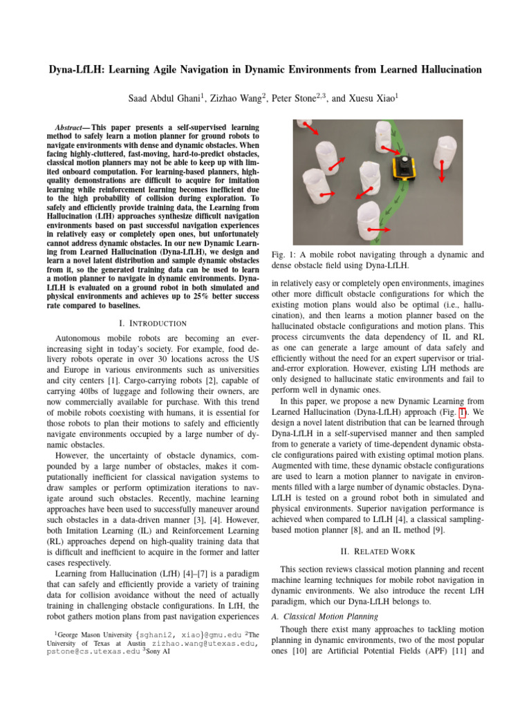 Dyna-LfLH: Agile Robot Navigation | PDF | Robotics