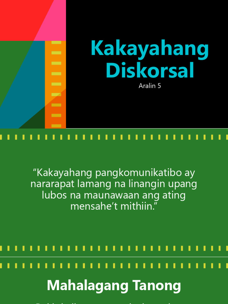 Kakayahang Diskorsal | PDF