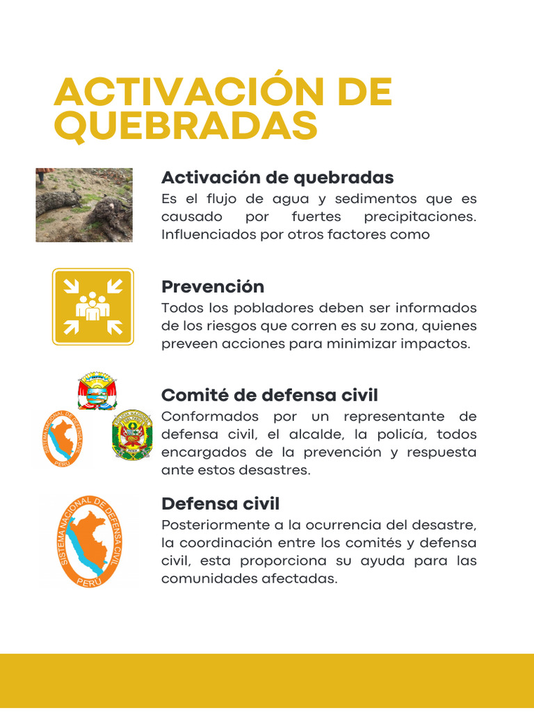 Flyer Consejos Para Desastres Naturales Simple Amarillo | PDF
