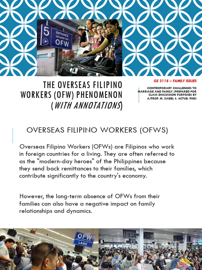 13 Contemporary Issues - Overseas Filipino Workers (OFW) Phenomenon ...
