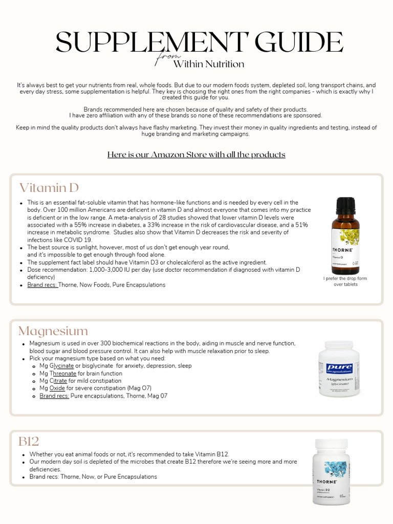 Essential Supplement Guide for Health | PDF | Omega 3 Fatty Acid ...